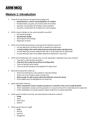 ARM 2019 Practice Exam with Answers - Which of the following are ...