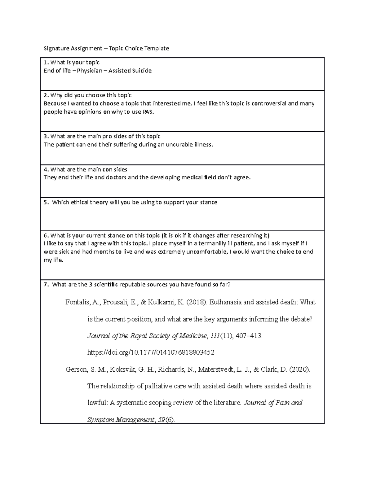 Signature Assignment topic choice template-1 - 434 - WCU - Studocu