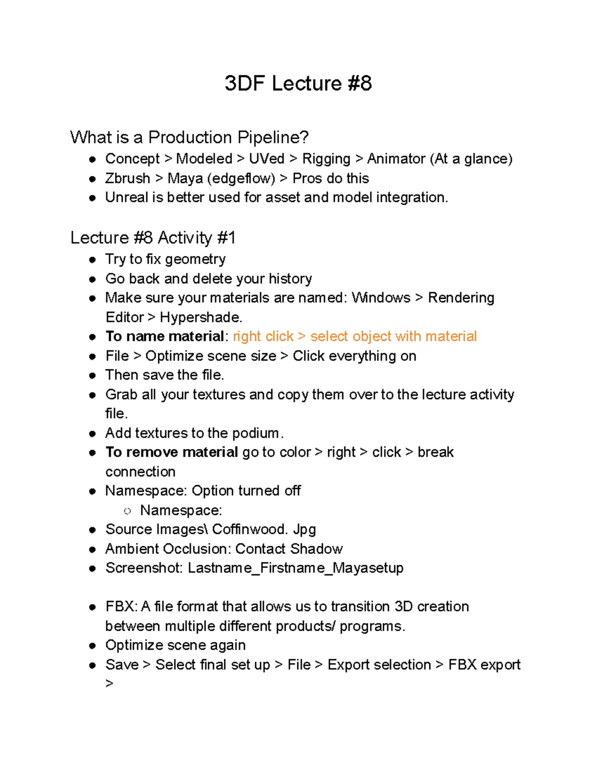 3DF Lecture #8 - Instructor: Tim Bowser - 3DF Lecture What is a ...