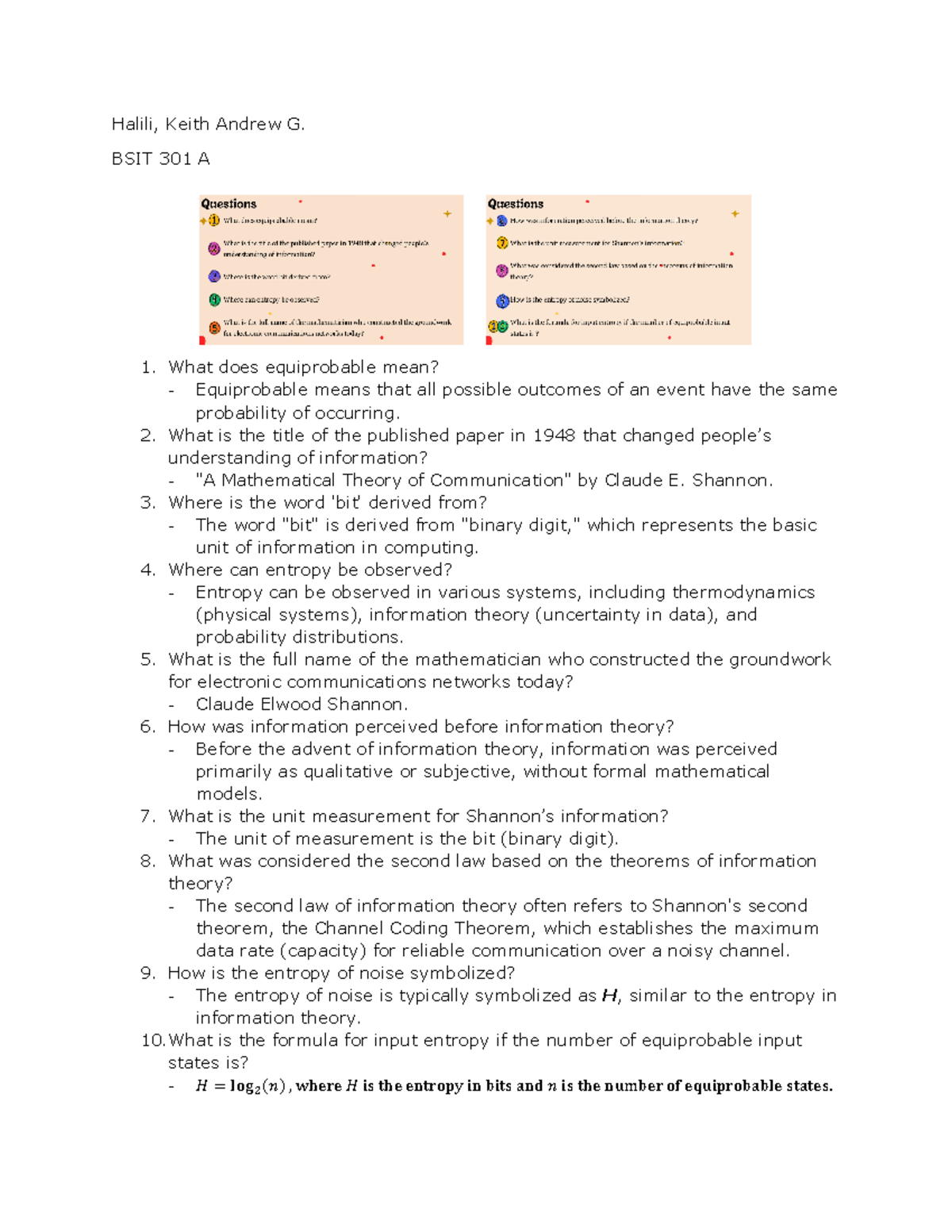 07 Quiz 1 - Halili - PlatTech - Halili, Keith Andrew G. BSIT 301 A What does equiprobable mean ...