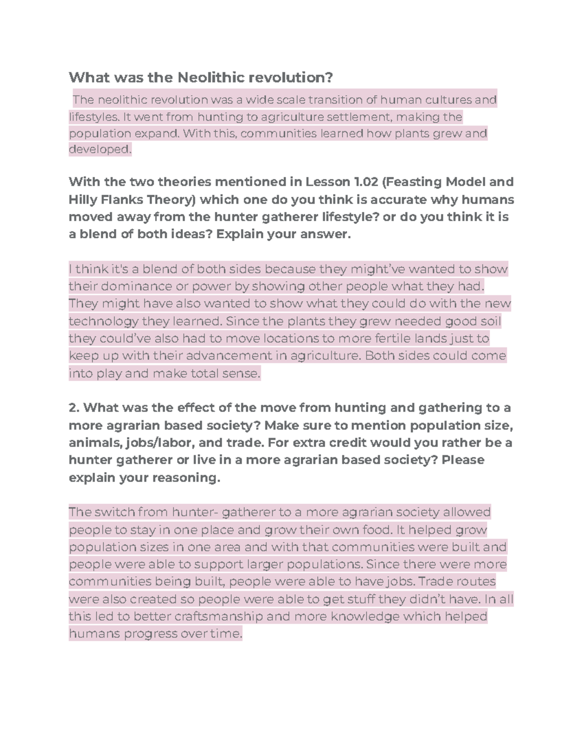 History - neolithic revolution, hunters and gatherers - What was the ...