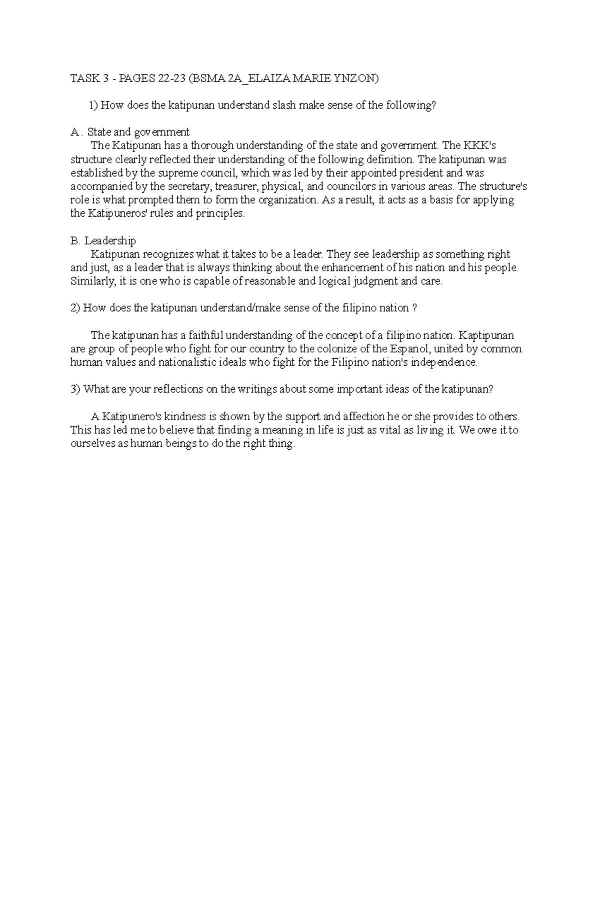 TASK 3 - Pages 22-23 and TASK 4 - PAGE 36 - TASK 3 - PAGES 22-23 (BSMA ...