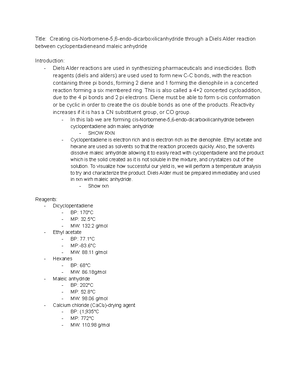 Orgo lab exam 2 SG - exam 2 practice test and study guide filled in ...