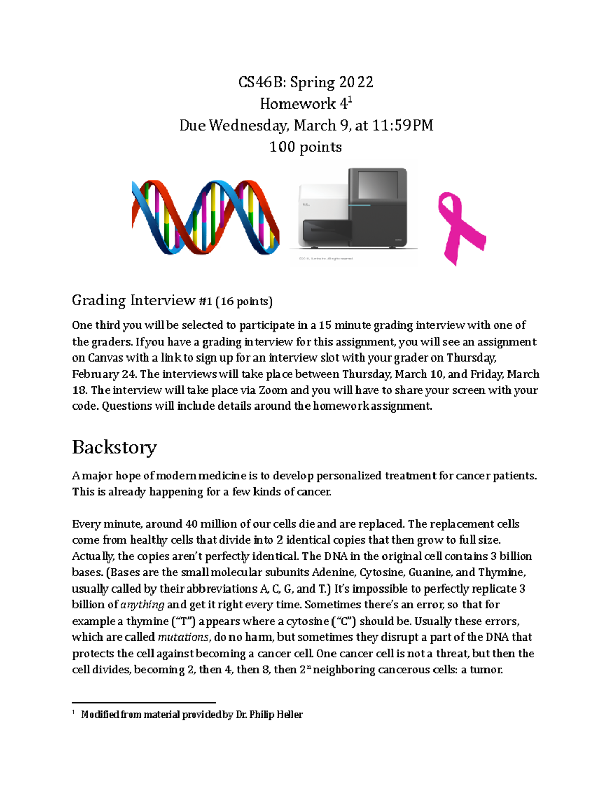 Homework 4 - CS46B: Spring 2022 Homework 4 1 Due Wednesday, March 9, at ...