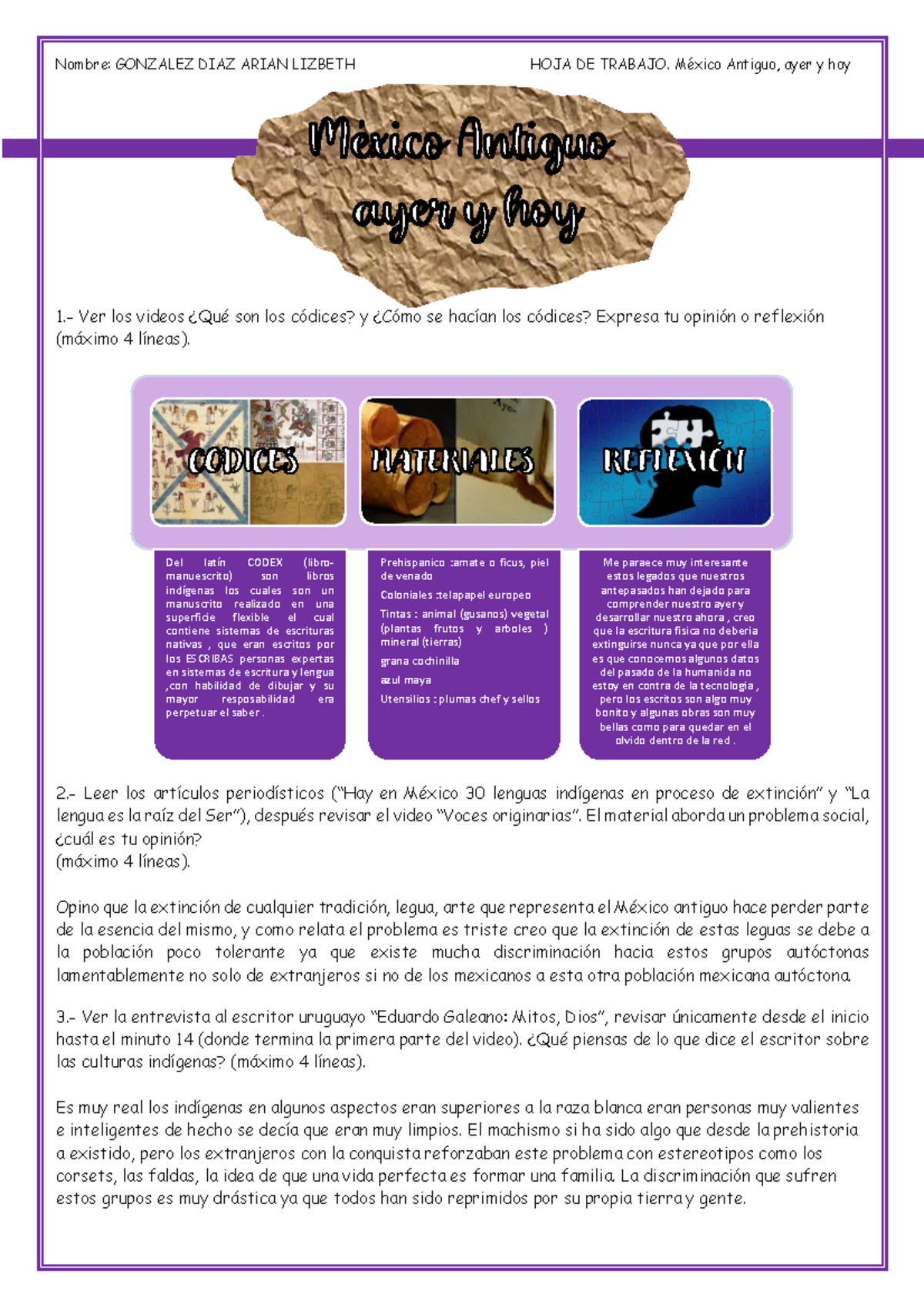 Tarea 2 Codices - historia códices - Warning: TT: undefined function: 32 Warning: TT: undefined ...