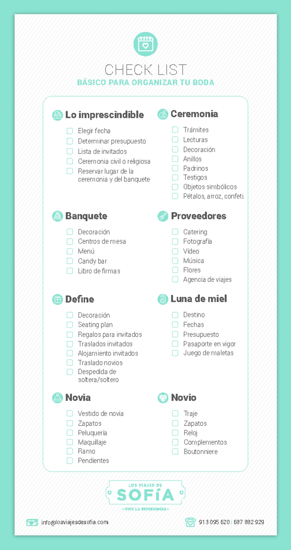 Check LIST BODA Los viajes de Sofia organiza tu boda - B¡SICO PARA ...