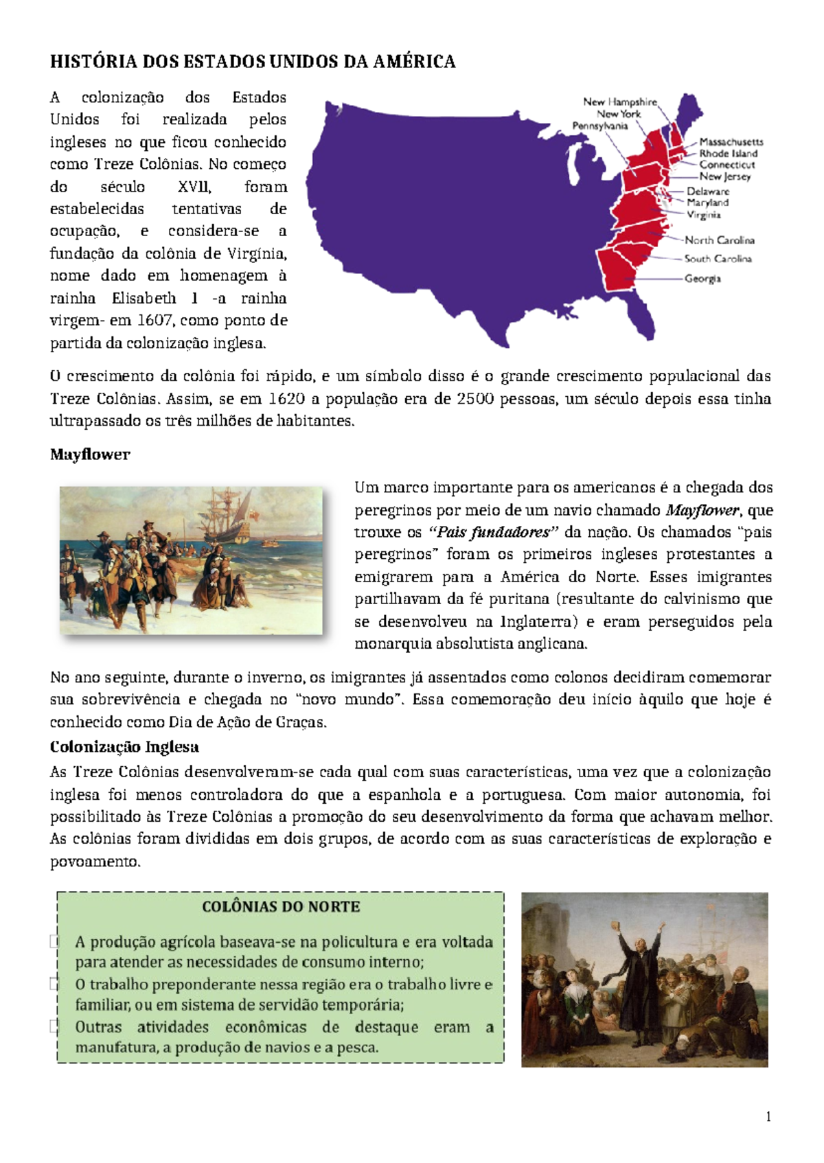 Independ-ncia dos EUA Resumo - HISTÓRIA DOS ESTADOS UNIDOS DA AMÉRICA A ...