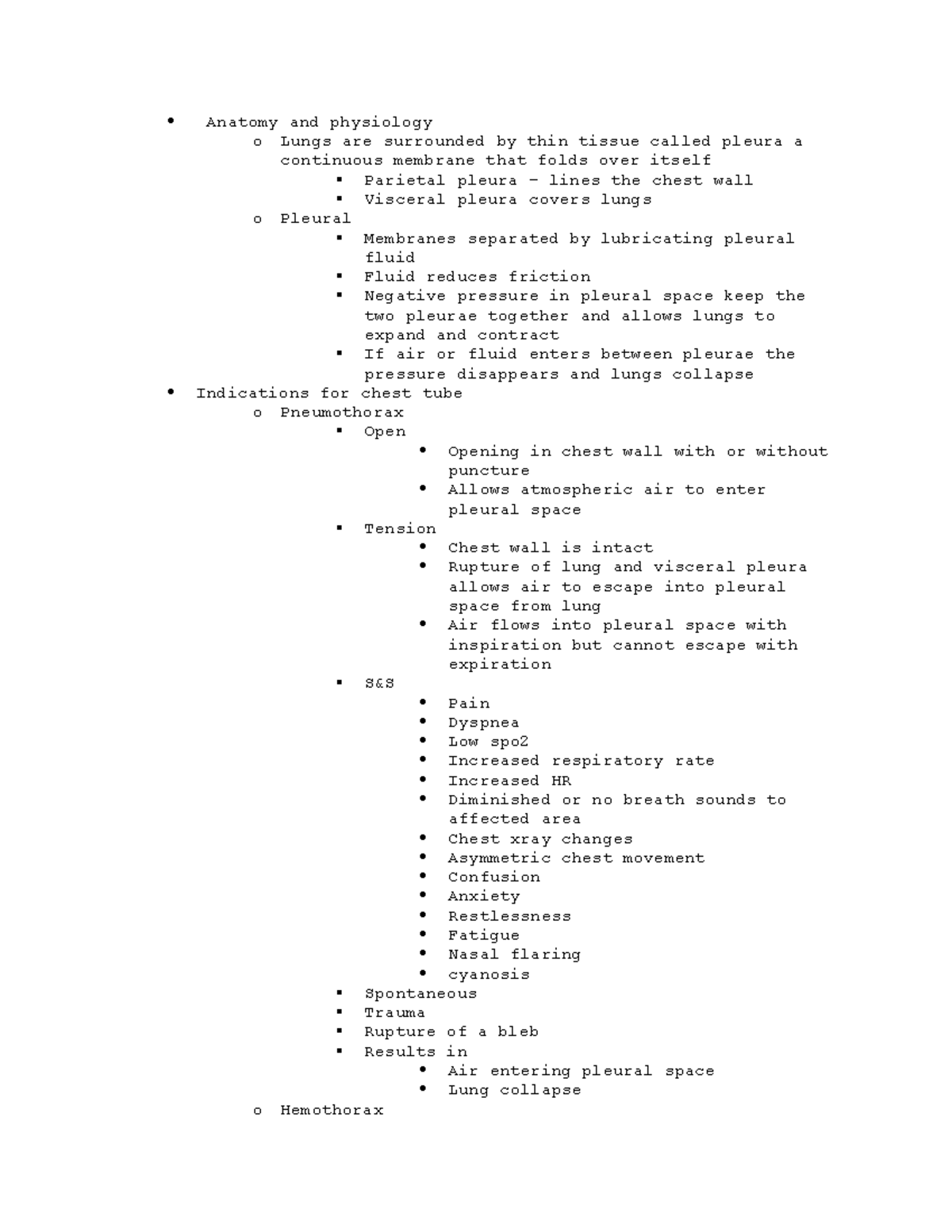 Management and Care of Chest Tubes and Drainage Systems - Anatomy and ...