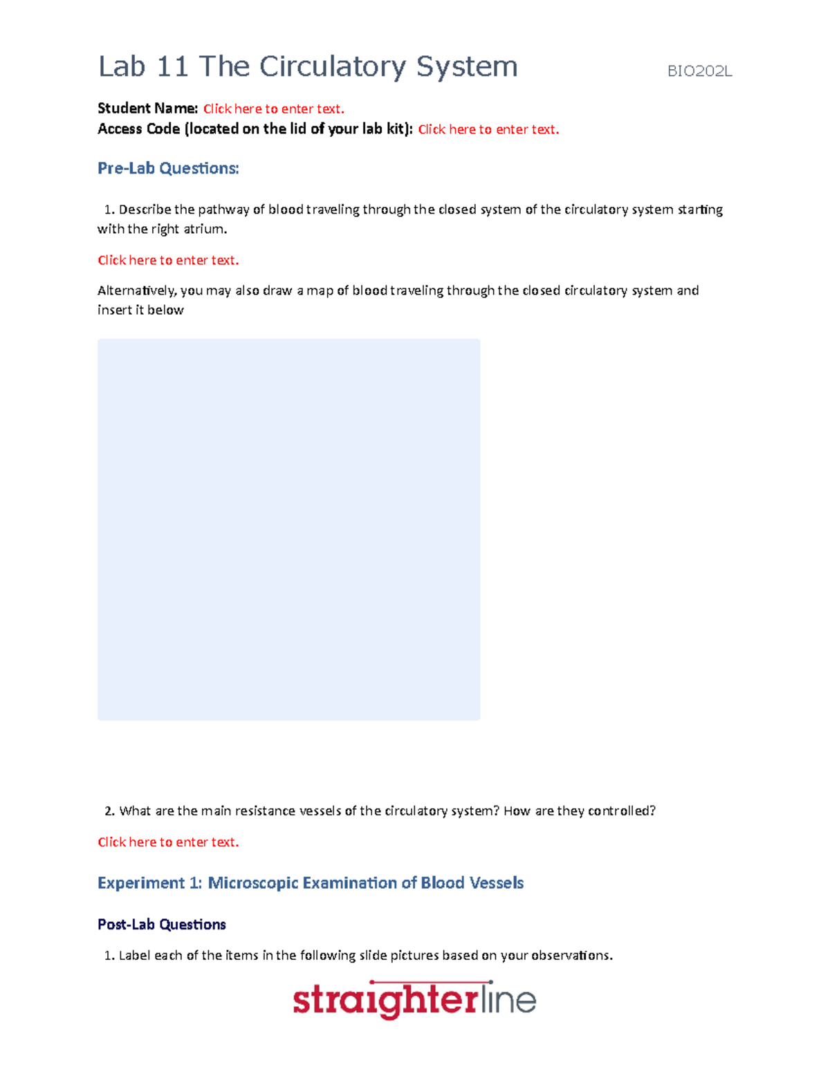 BIO Lab document with details - Student Name: Click here to enter text ...