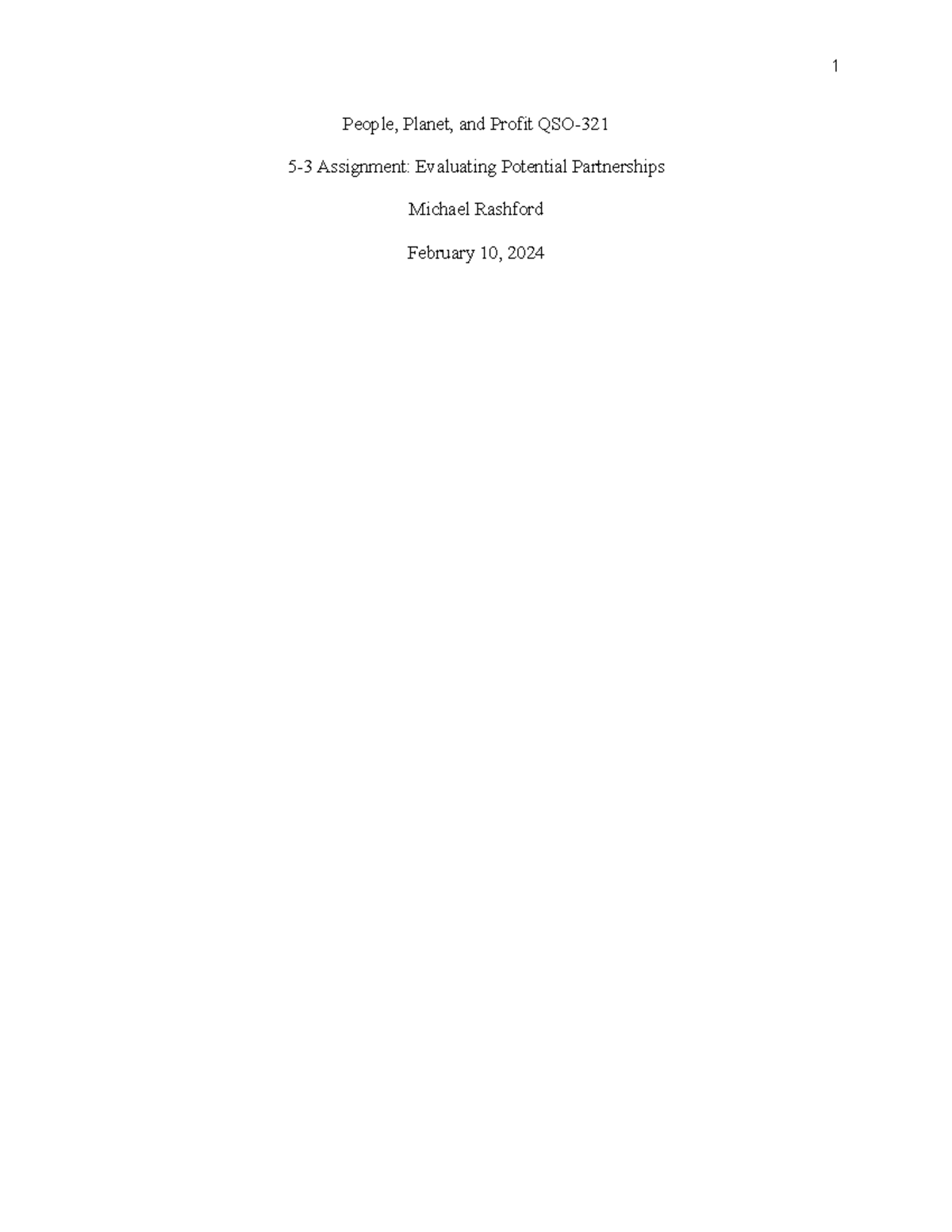 5-3 Assignment Evaluating Potential Partnerships - People, Planet, and ...