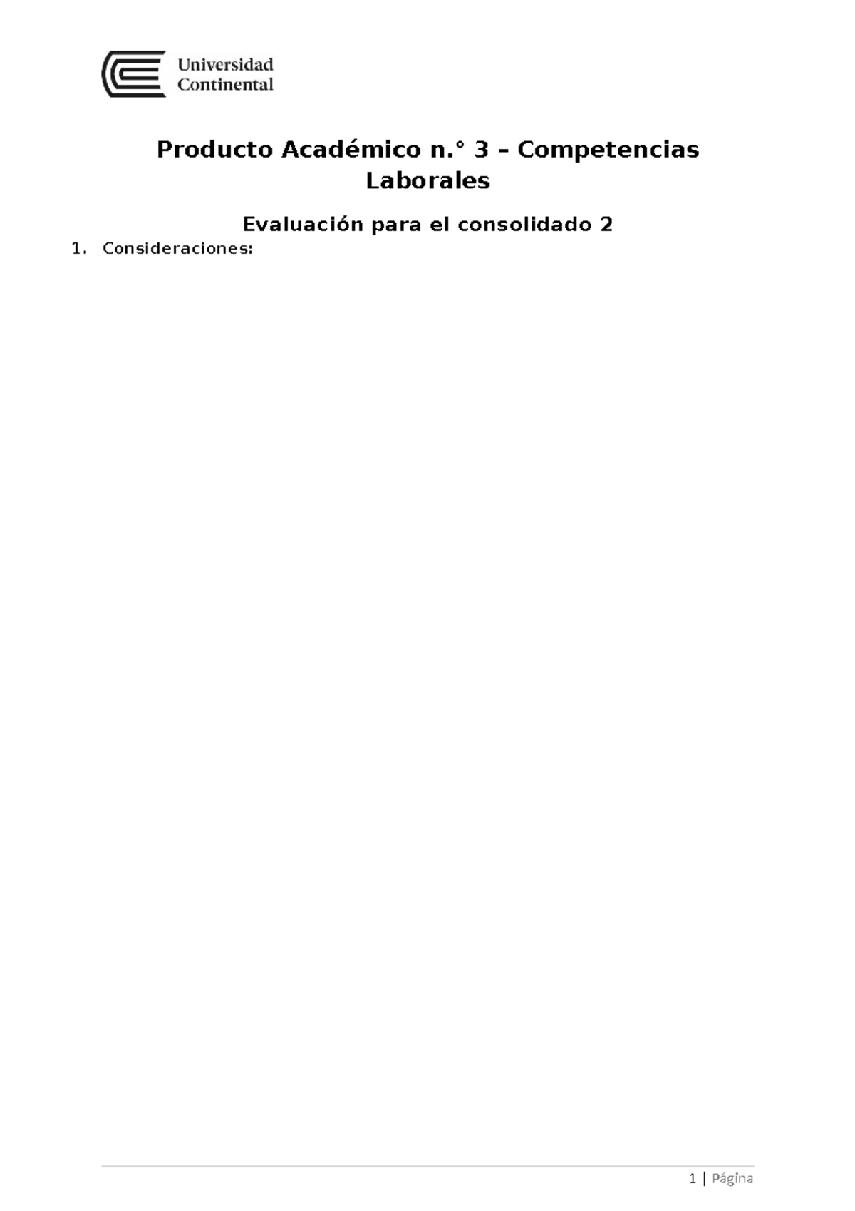 PA03 Gestión Profesional - Producto Académico n.° 3 – Competencias Laborales Evaluación para el ...