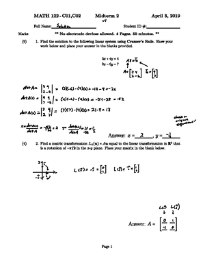 MATH 122 notes… - MATH 122 - Studocu
