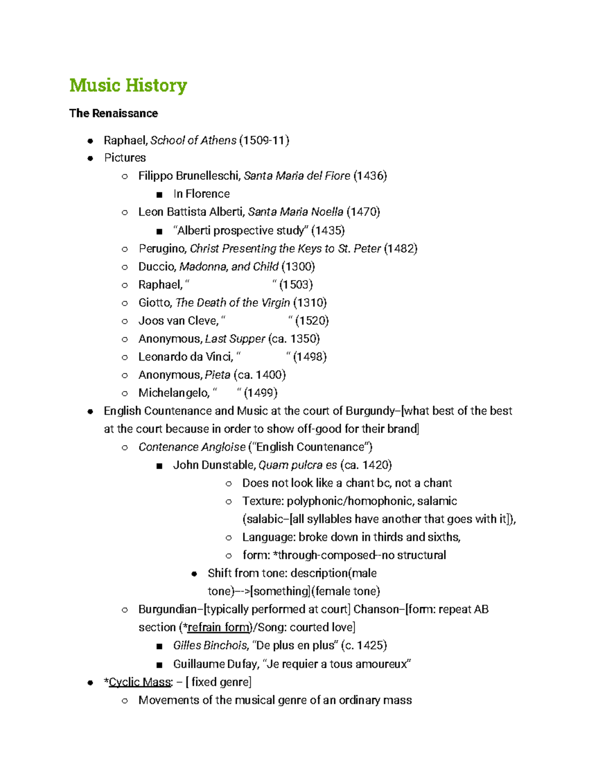 Music History renaissance - Music History The Renaissance Raphael ...