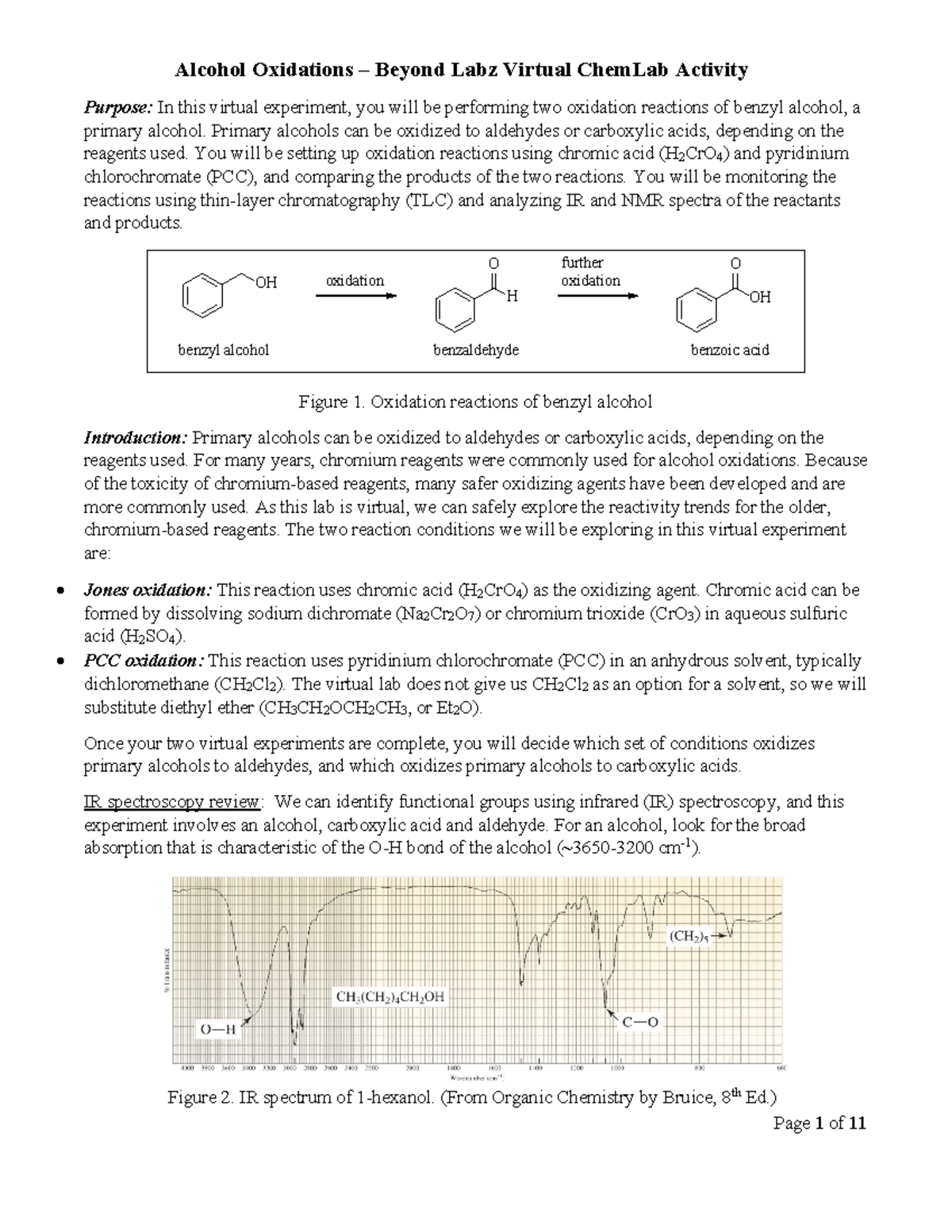 Beyond Labz Alcohol Oxidation handout - Alcohol Oxidations – Beyond ...
