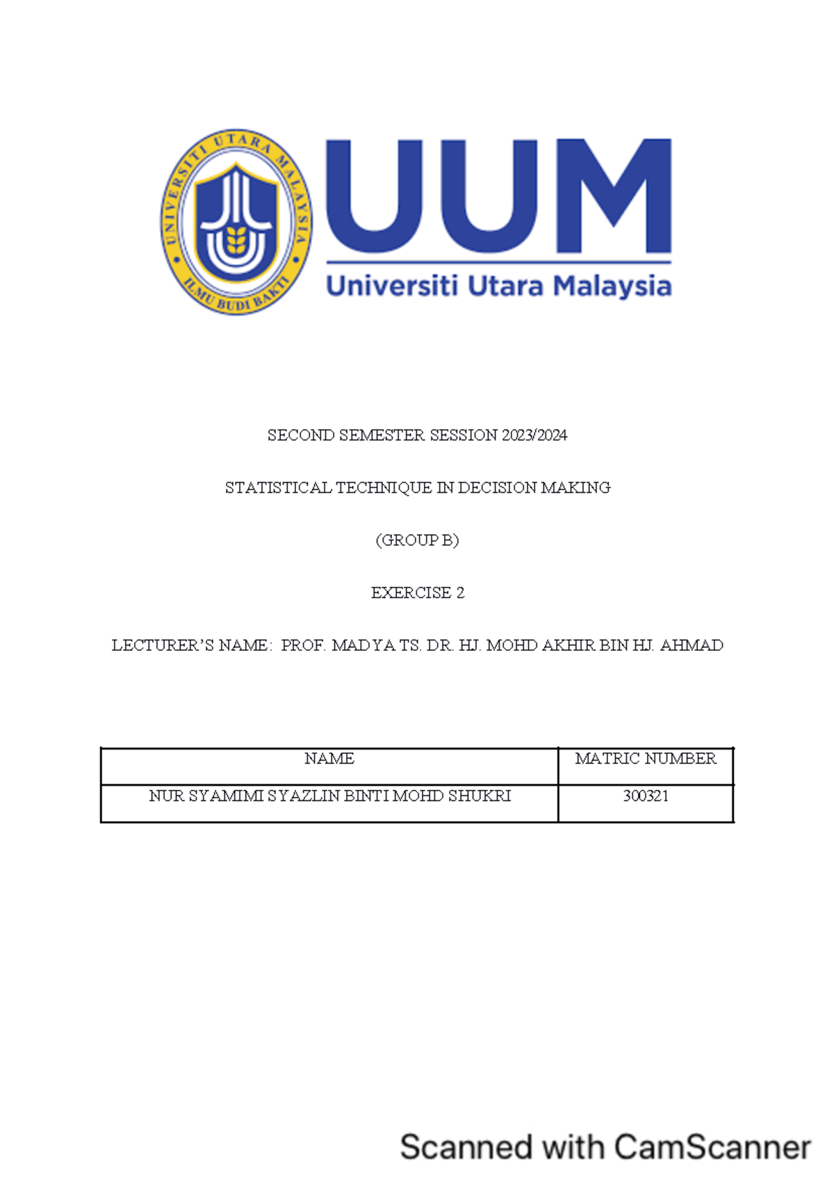 Exercise 2 - Nur Syamimi 300321 - Mathematics for Technology - SECOND ...