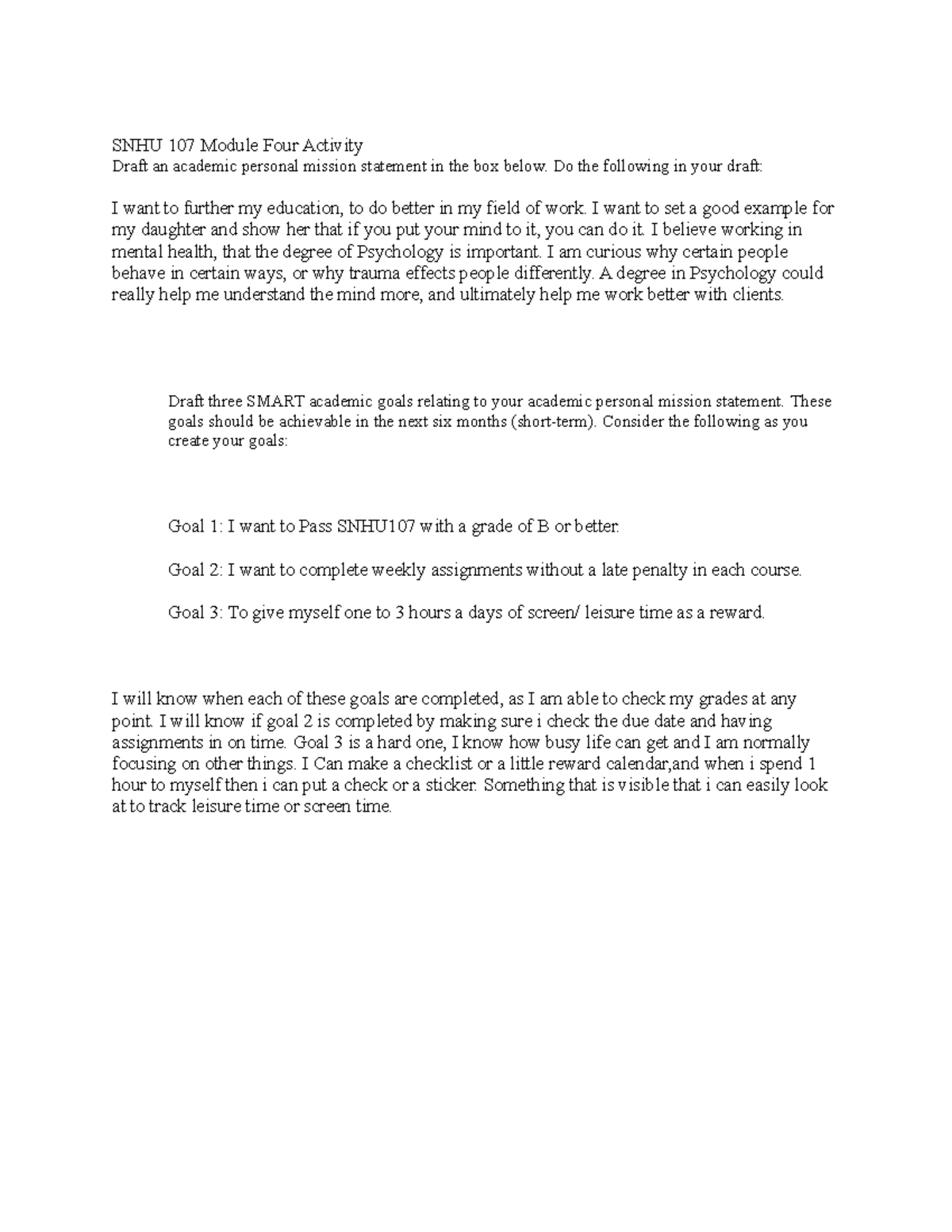 Module 4 project - mod 4 assignment - SNHU 107 Module Four Activity ...