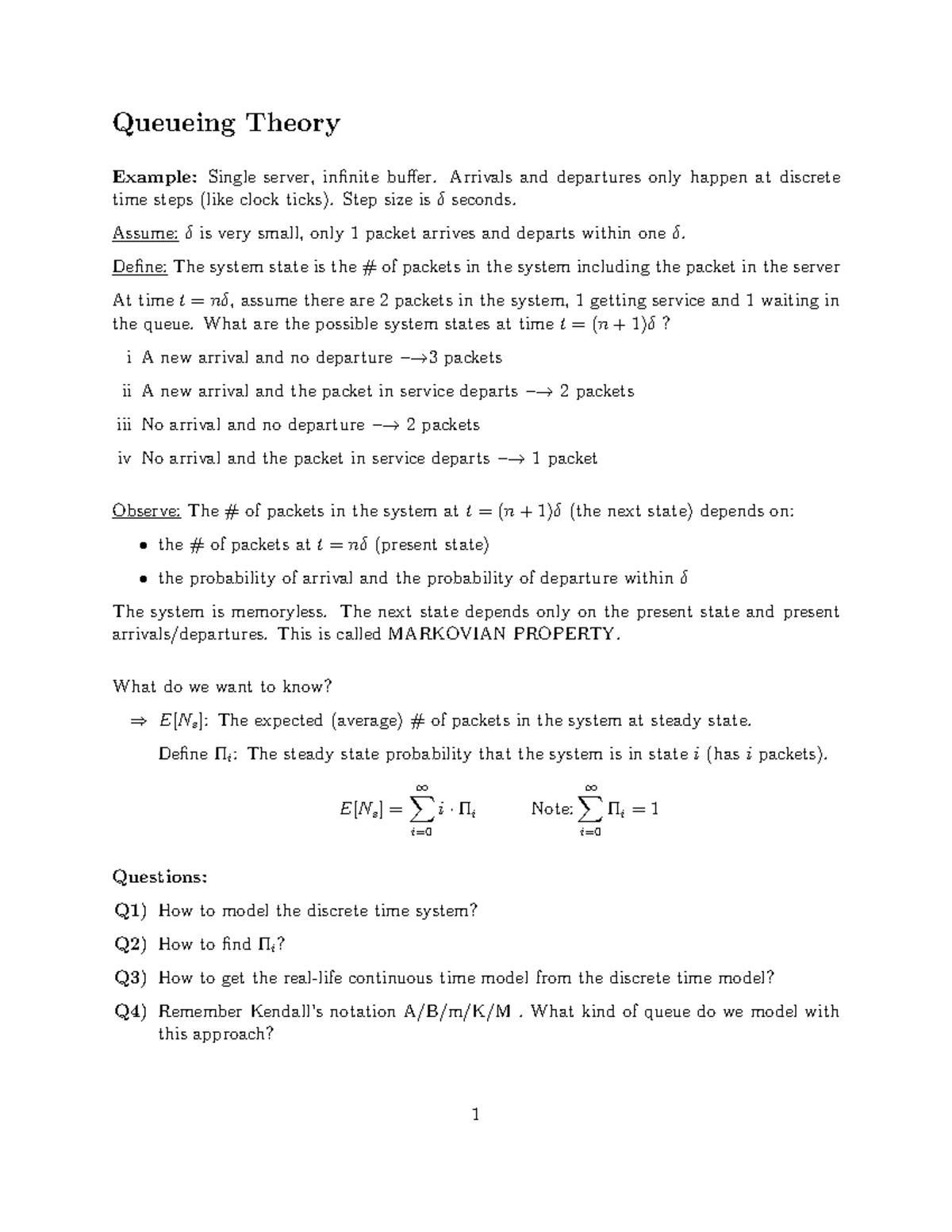 Queueing Theory - Data networking - TUM - Studocu