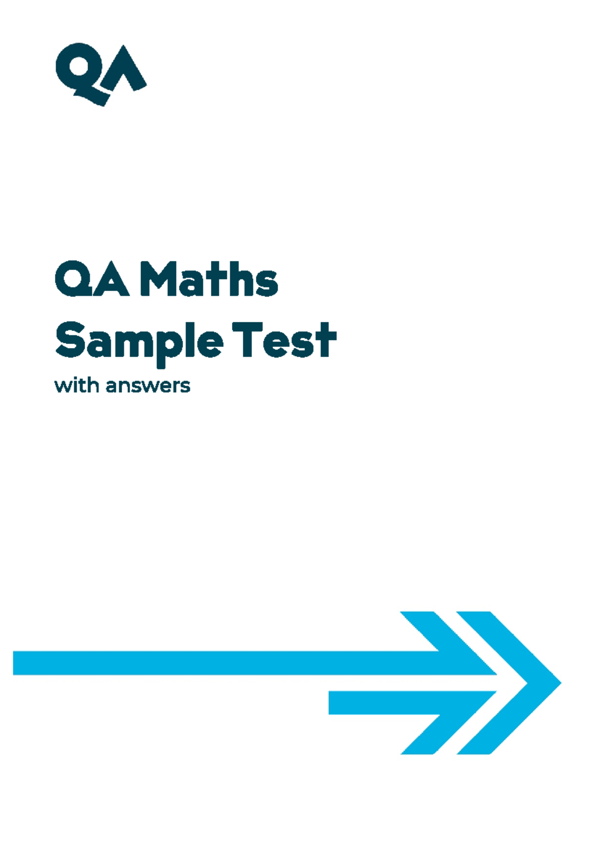 QA Maths Sample Test with Answers - QA Maths Sample Test with answers ...
