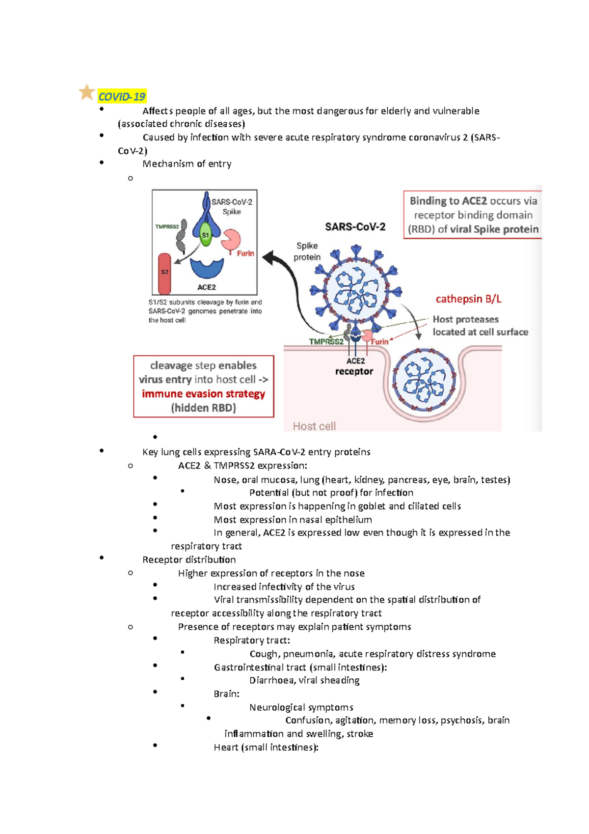 Covid - lecture notes - COVID- Affects people of all ages, but the most ...