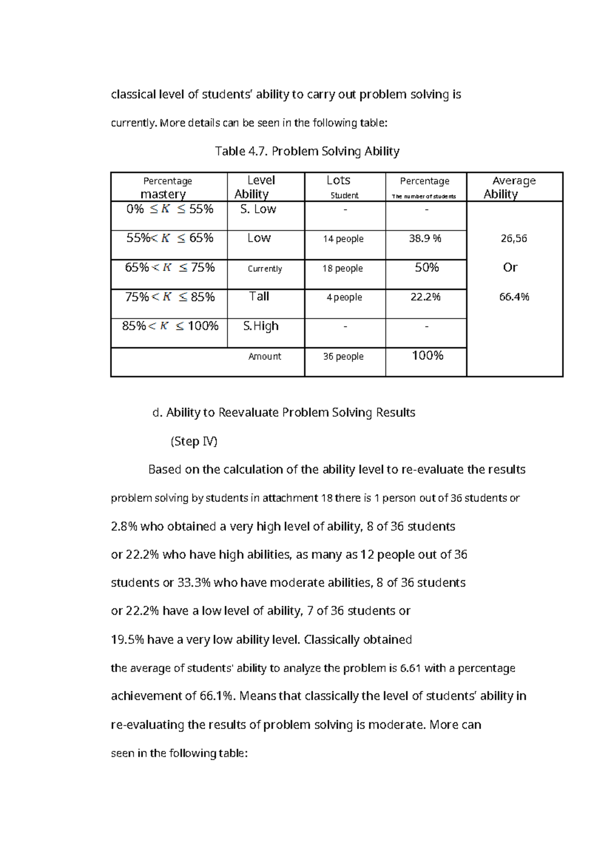 Math Notes-15 - Math Notes-15 - classical level of students' ability to ...