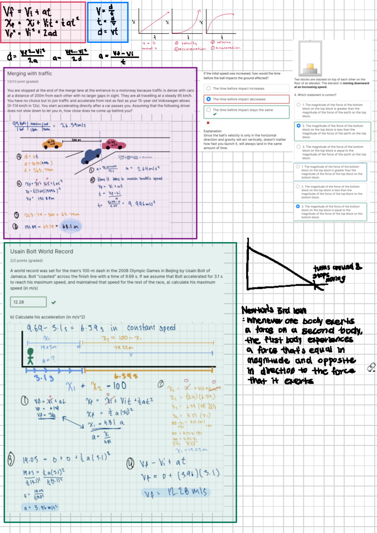 Cheat Sheet - Vf = Vi + at V = E ####### X+ = Xi + Vit + =at 3 t = X in ...