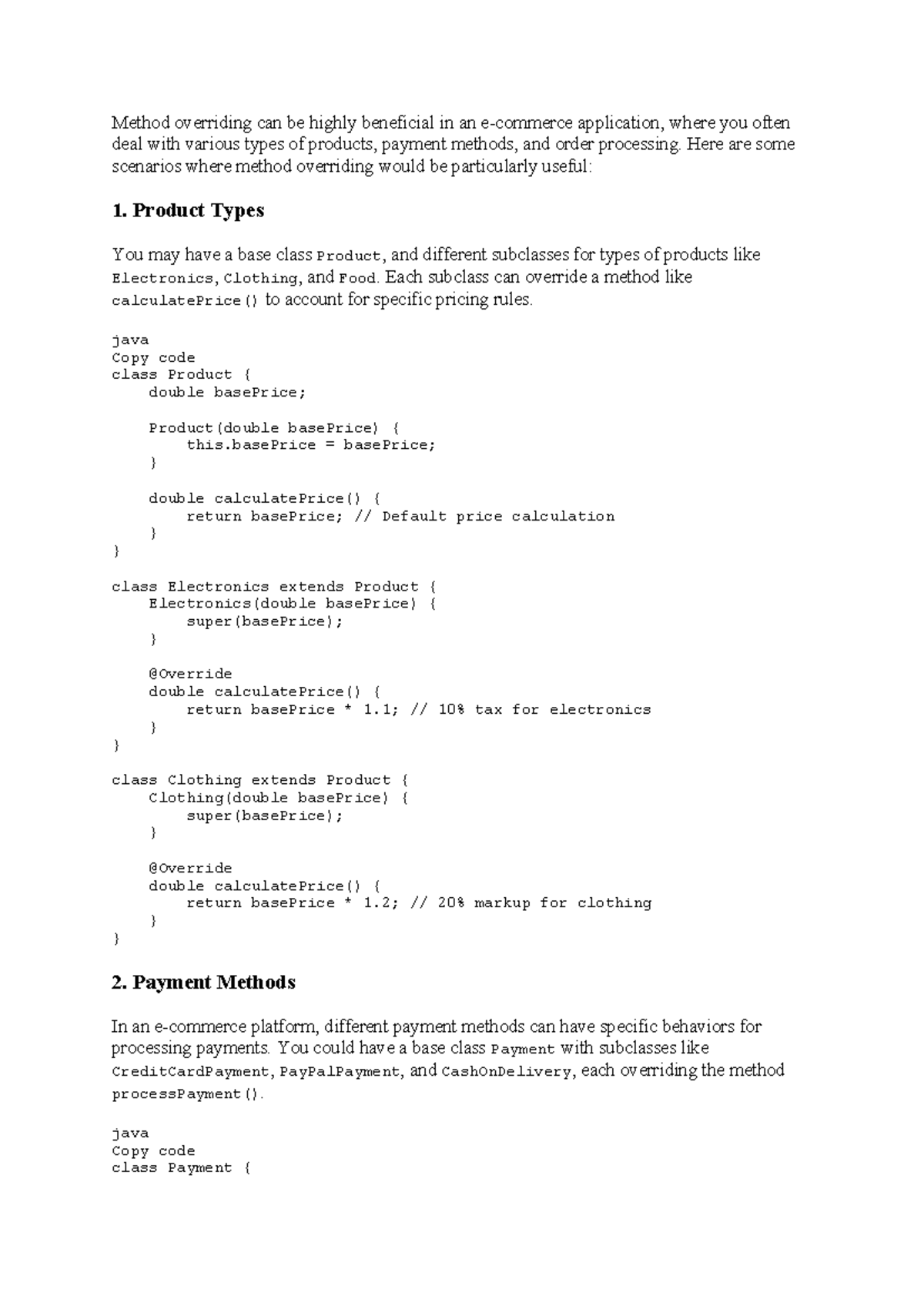 Method Overriding Oops Concept Polymorphism Method Overriding Can Be Highly Beneficial In An