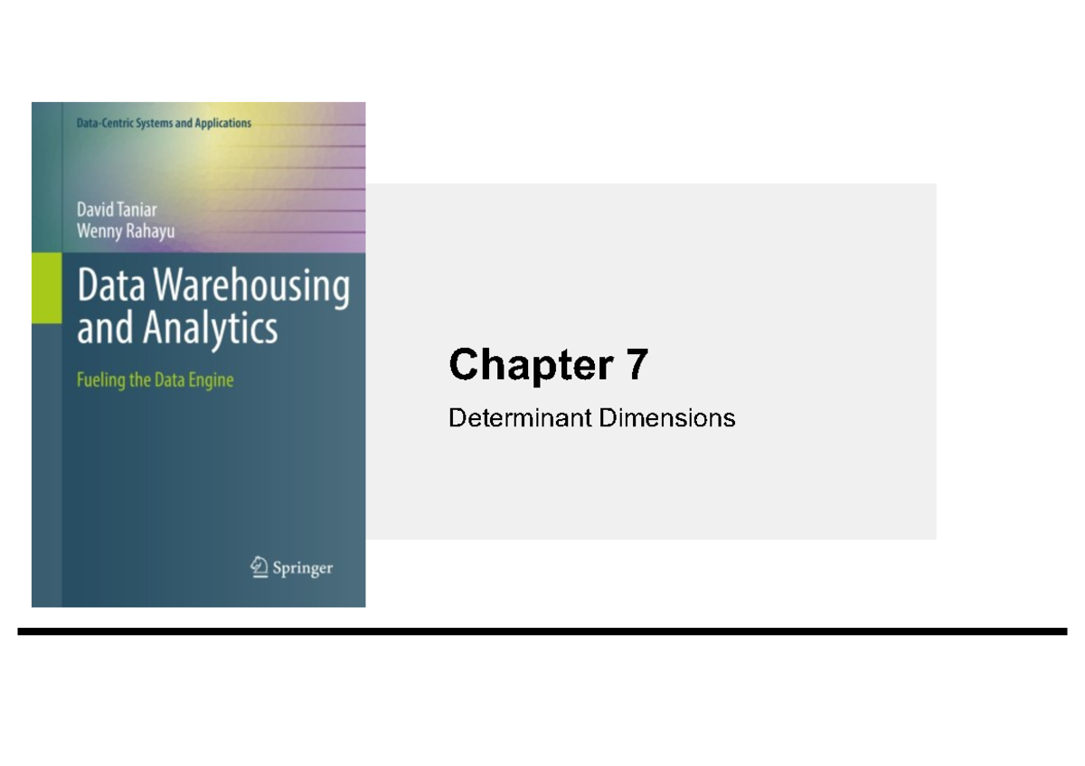 Chapter 07 - Determinant Dimensions - Chapter 7 Determinant Dimensions Outline • In certain ...