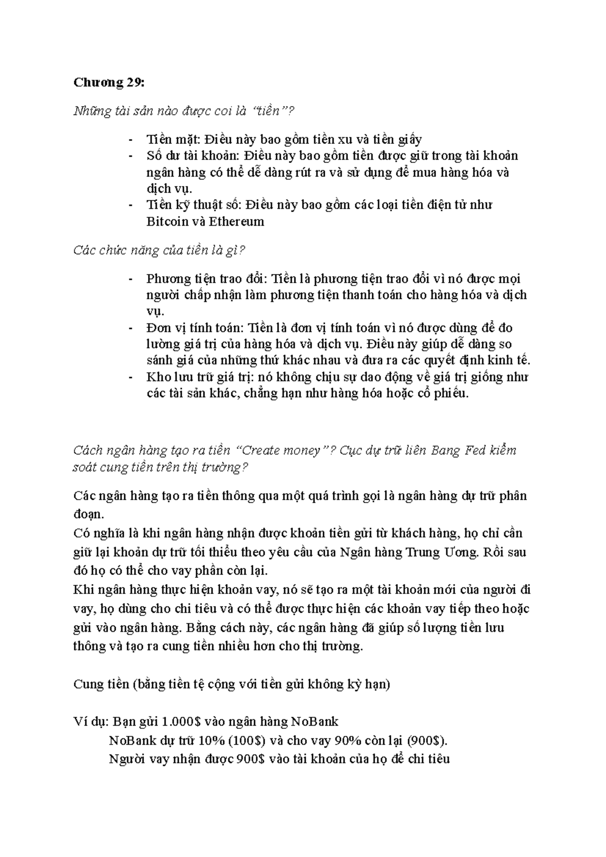 Bản Word ECO121 Group Assignment - Chương 29: Những tài sản nào được ...