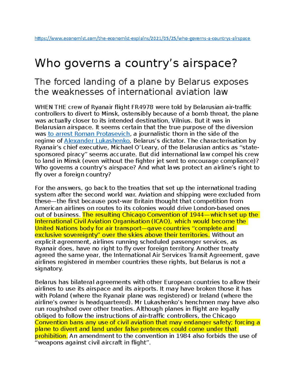 International LAW Assignment - - Studocu