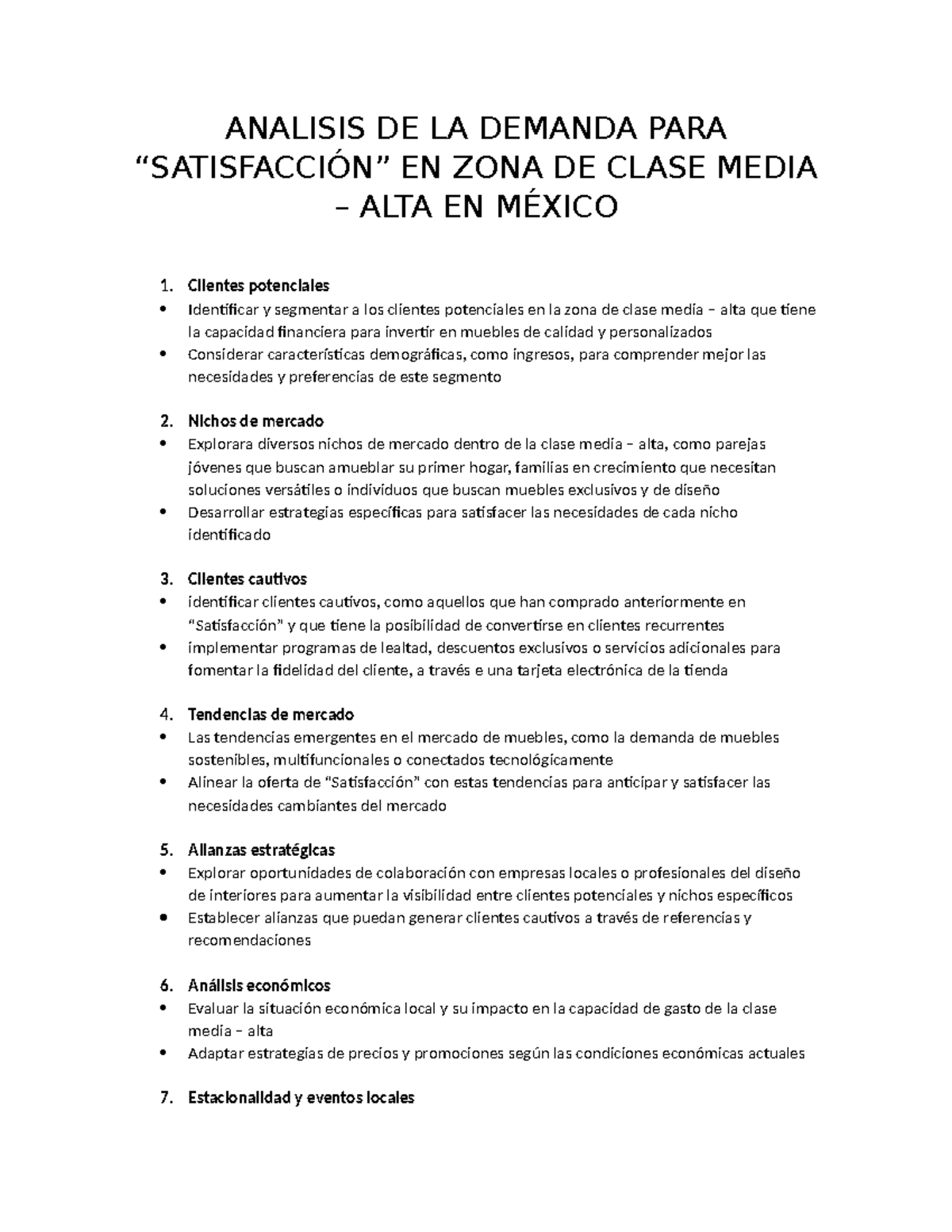 Analisis DE LA Demanda Y LA Oferta - ANALISIS DE LA DEMANDA PARA ...