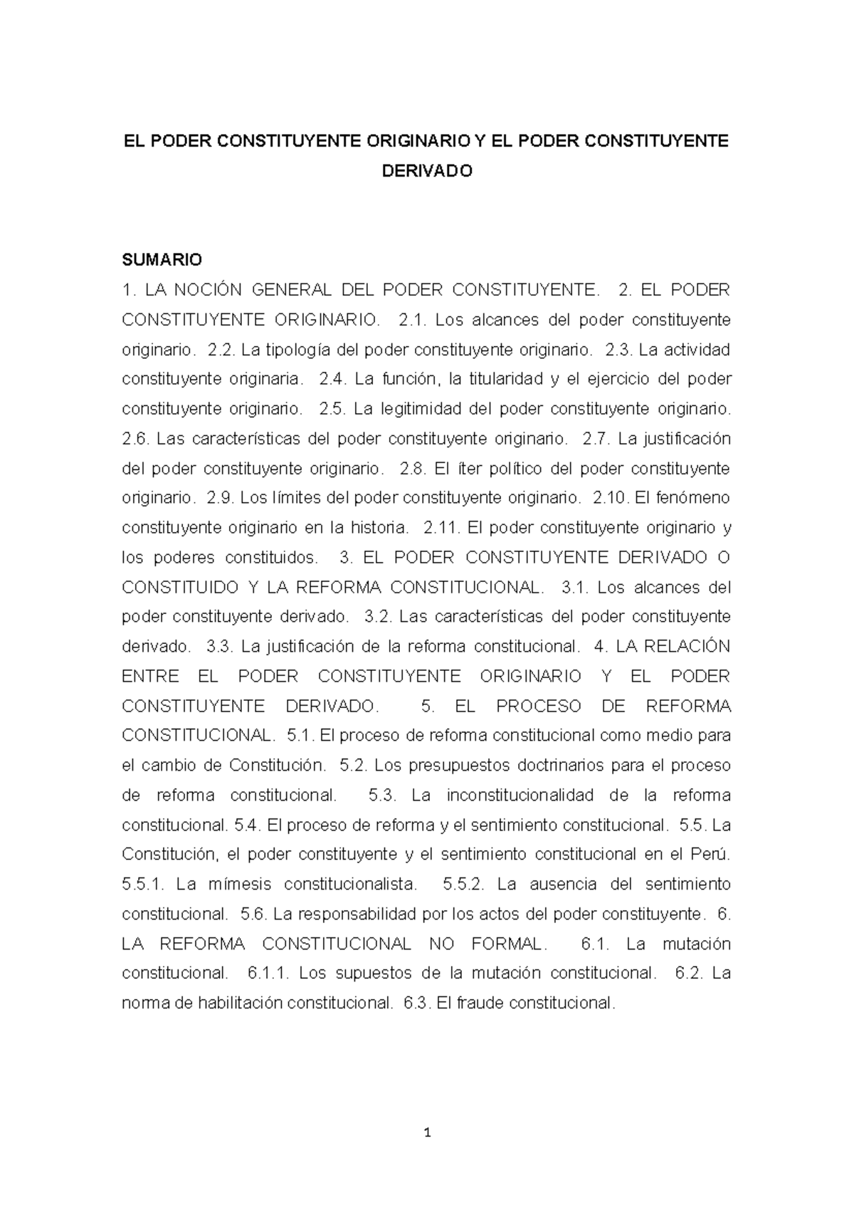 Teoria DEL Estado - EL PODER CONSTITUYENTE ORIGINARIO Y EL PODER ...