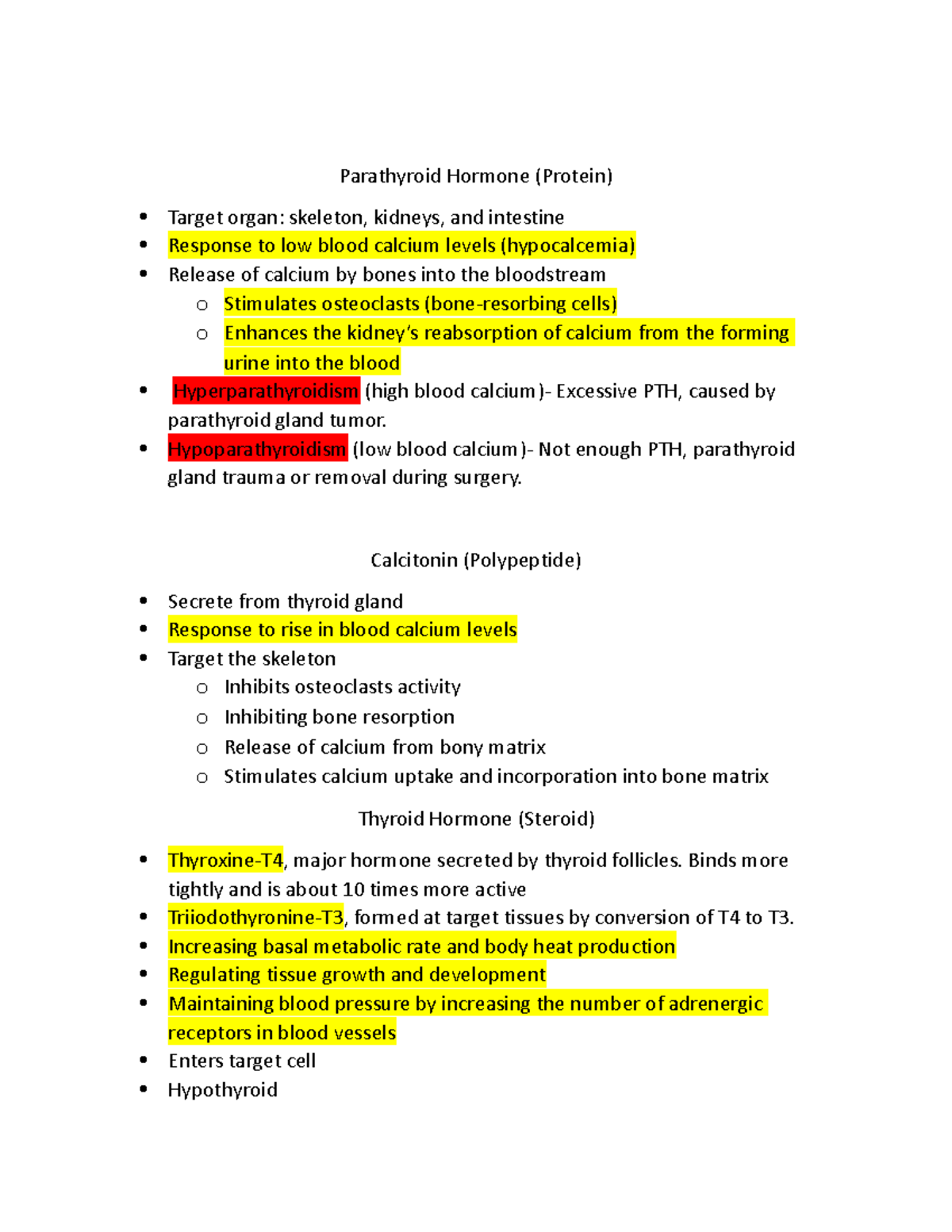 Parathyroid Hormone - Endocrine system - Parathyroid Hormone (Protein ...