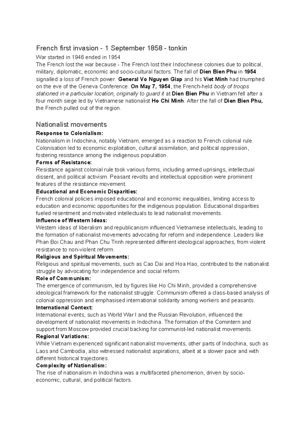 Modern notes - indochina - French first invasion - 1 September 1858 ...