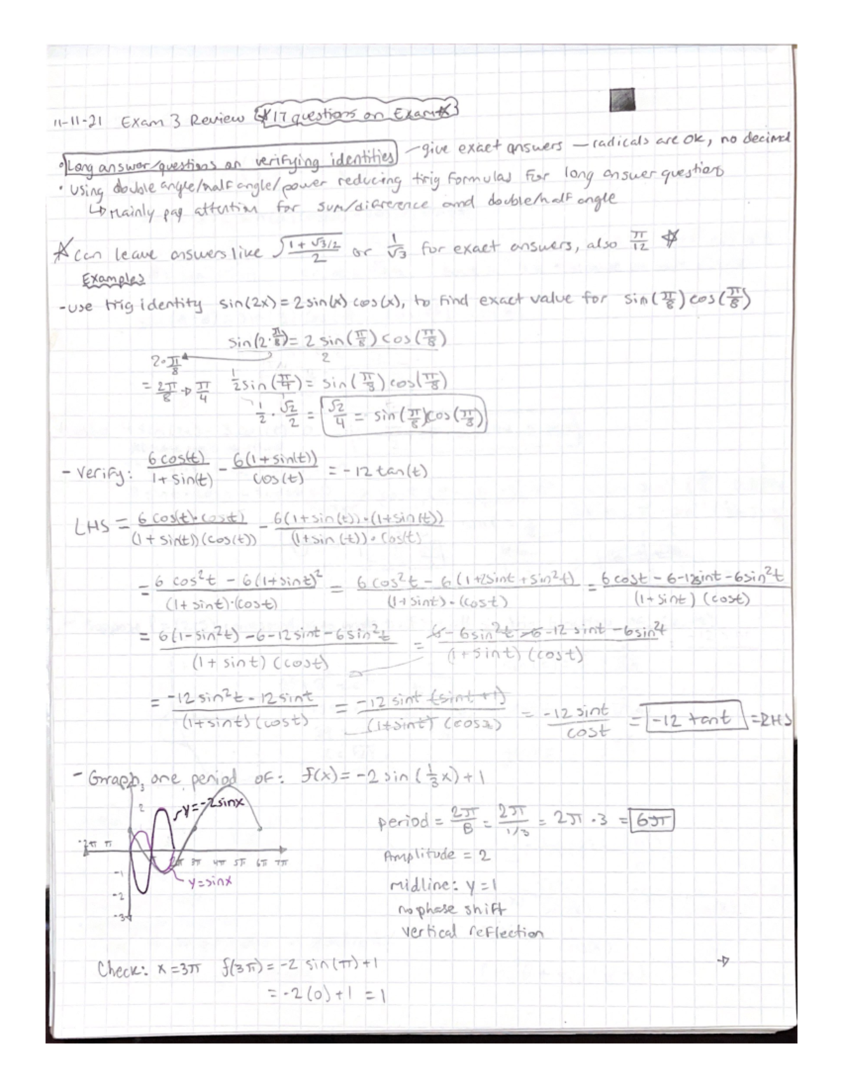 Exam 3 Review notes - MATH 125 - Studocu