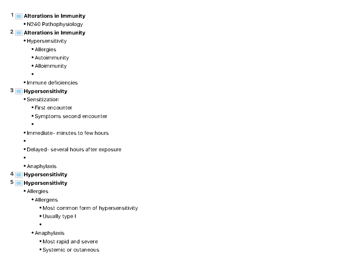 Alterations In Immunity Infection Pdf 1 Alterations In Immunity N240