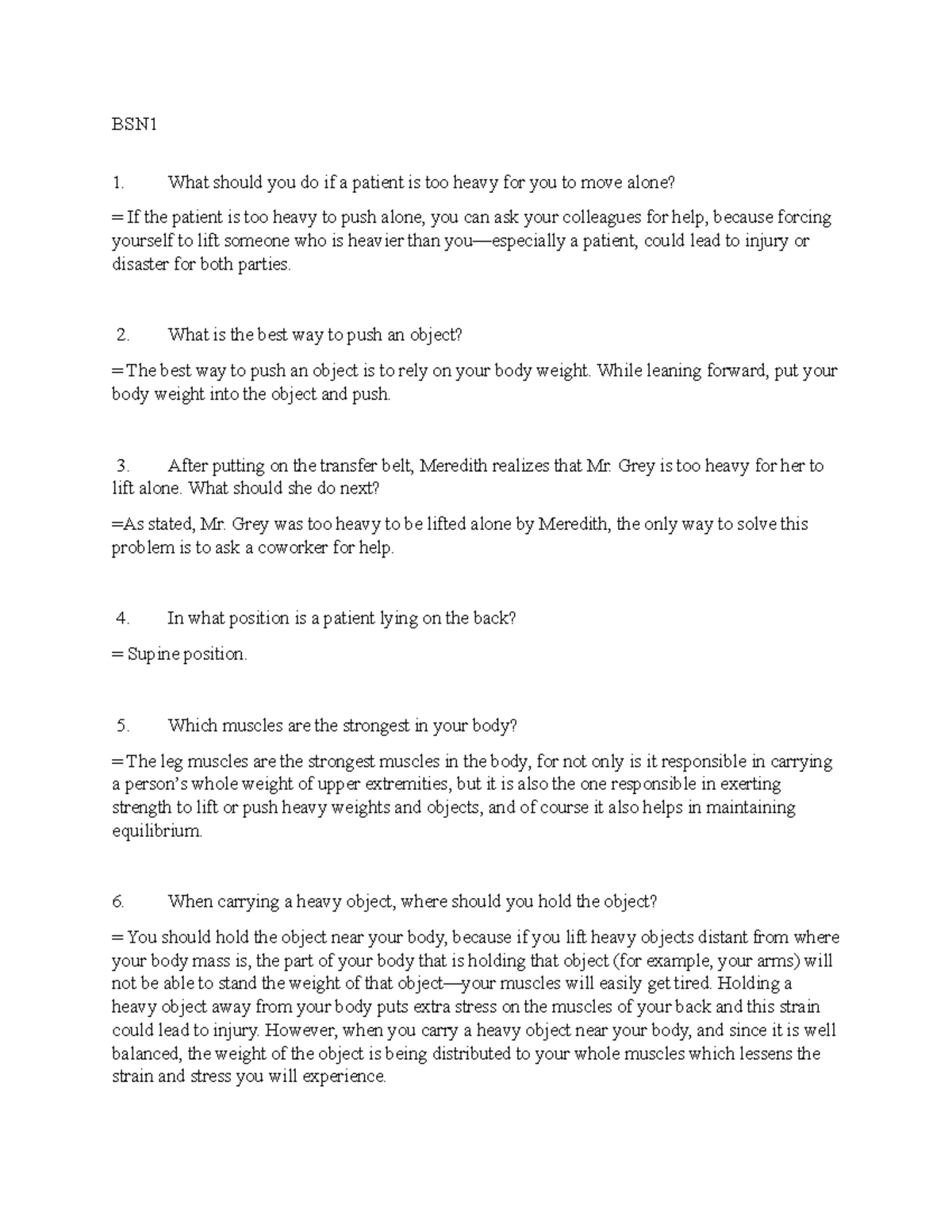 NCM 103LAB - Sample sheet for nursing students - BSN What should you do ...