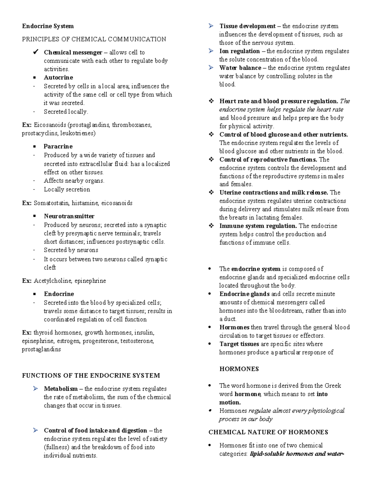 Endocrine System - Endocrine System PRINCIPLES OF CHEMICAL ...
