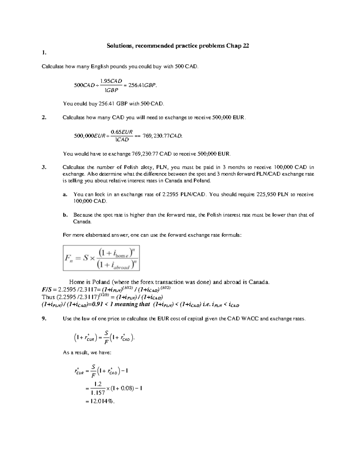 Chapter 22 solutions - Solutions, recommended practice problems Chap 22 1. Calculate how many ...