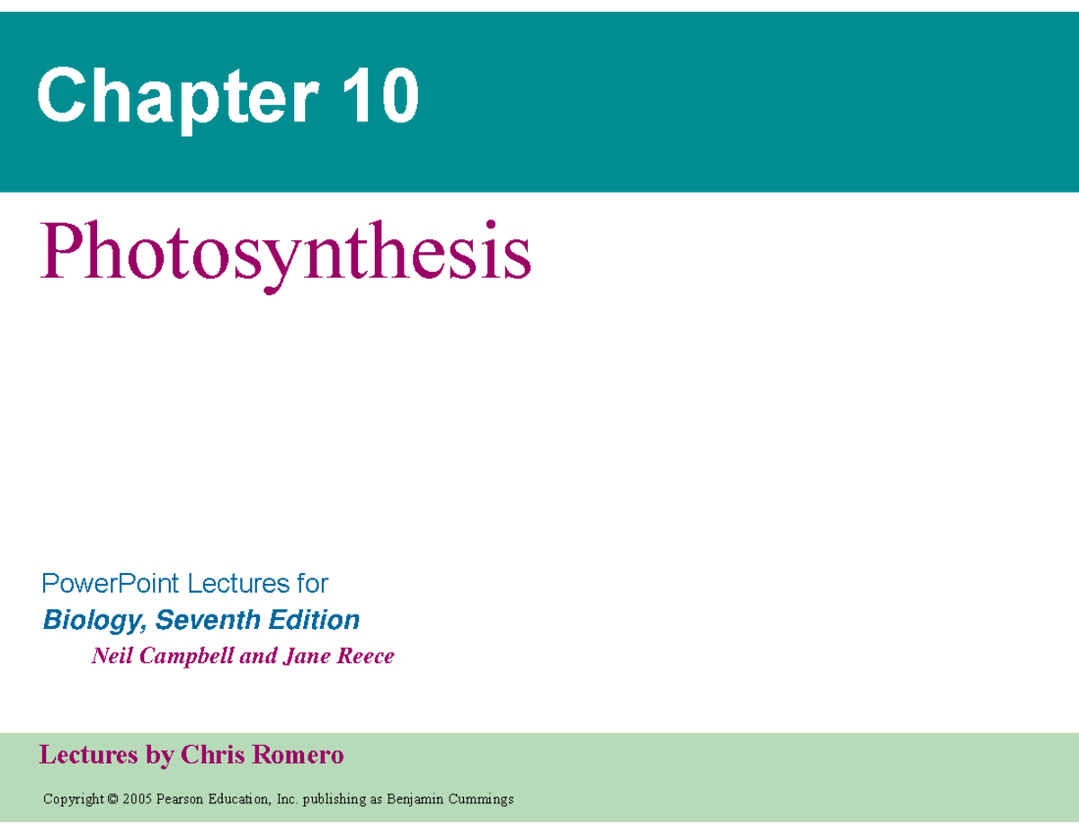 Chapter 10 - PowerPoint Lectures for Biology, Seventh Edition Neil Campbell and Jane Reece ...