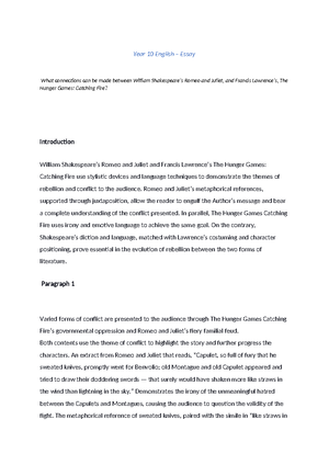 Comparative text study - Comparative text study Analyse the way ...