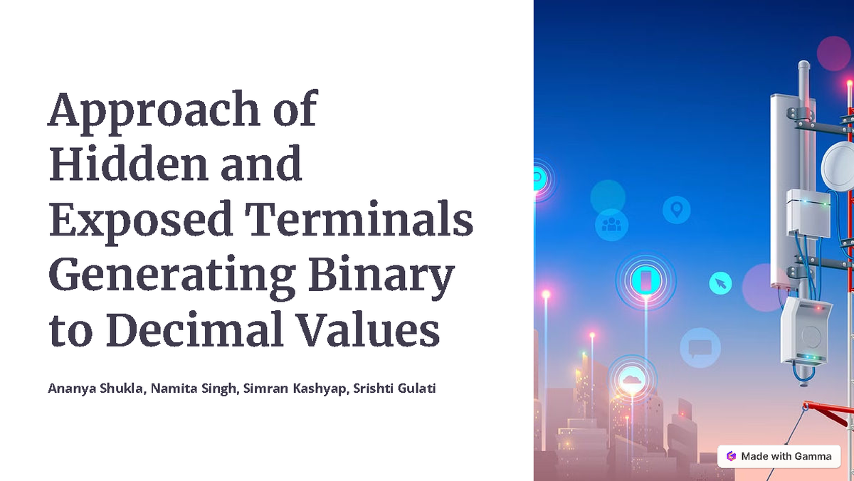 Approach of Hidden and Exposed Terminals Generating Binary to Decimal ...