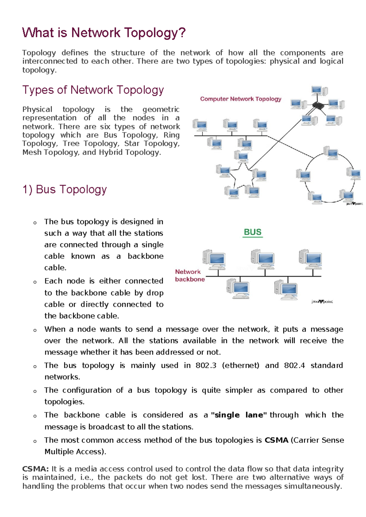 What is Network Topology - What is Network Topology? Topology defines ...