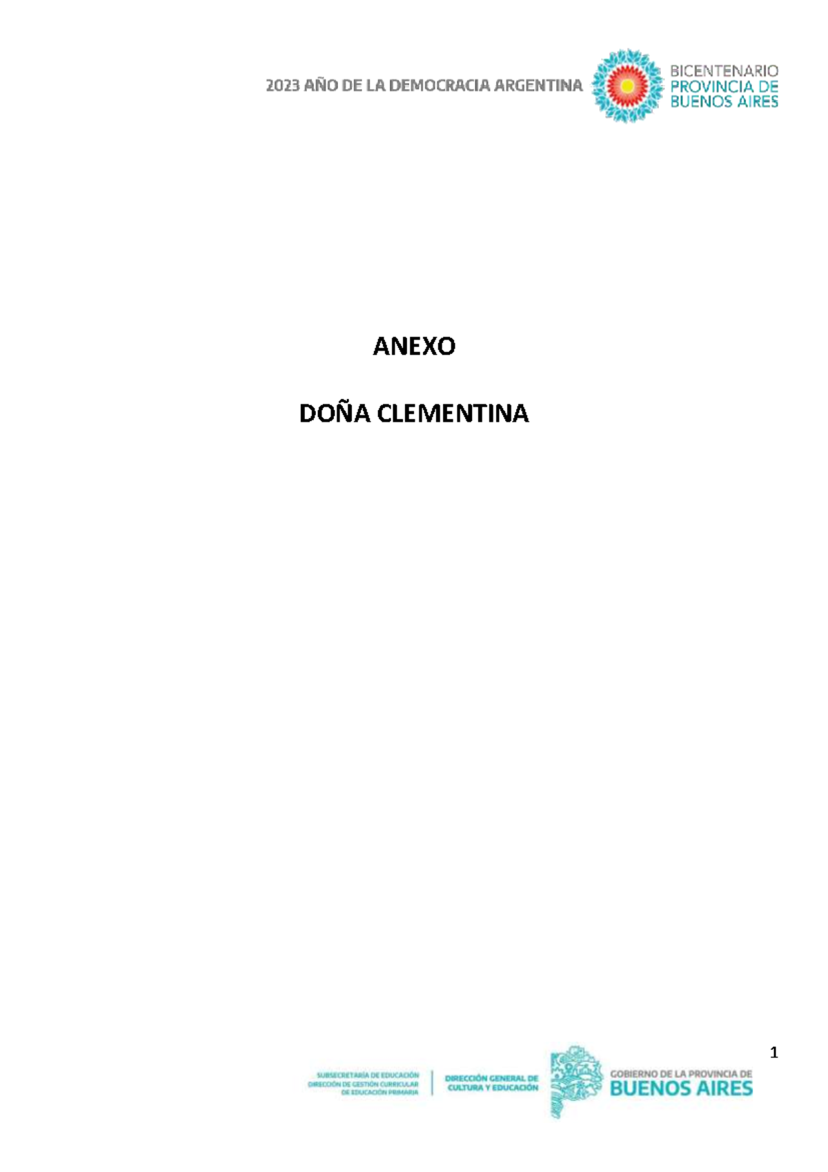 Pd L-3º año-Doña Clementina- Anexo - ANEXO DOÑA CLEMENTINA EL APODO DE DOÑA CLEMENTINA EL ...