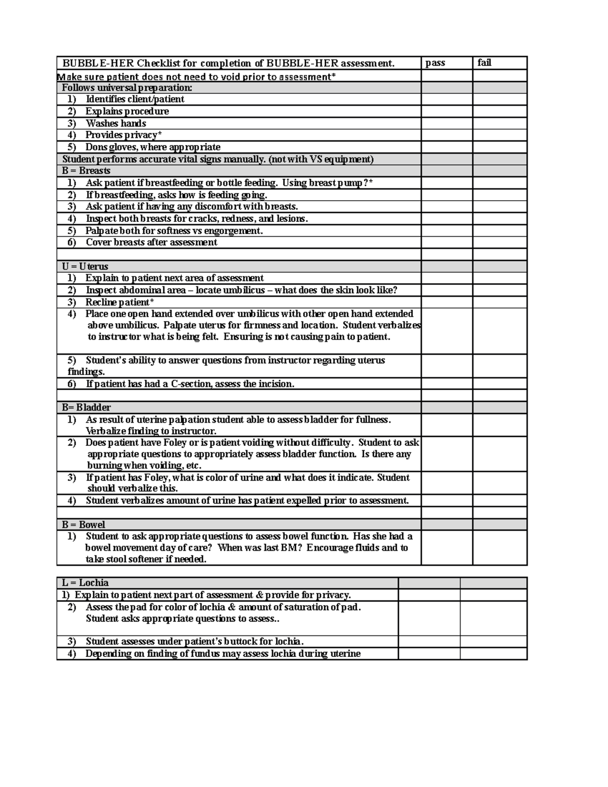 Bubble HERR revised - BUBBLE-HER Checklist for completion of BUBBLE-HER ...