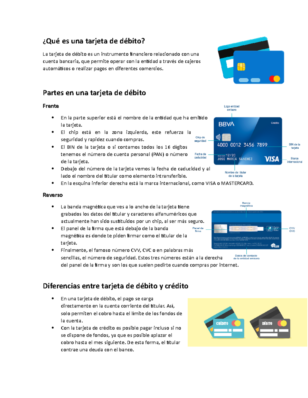 Tarjeta de debito - ¿Qué es una tarjeta de débito? La tarjeta de débito ...