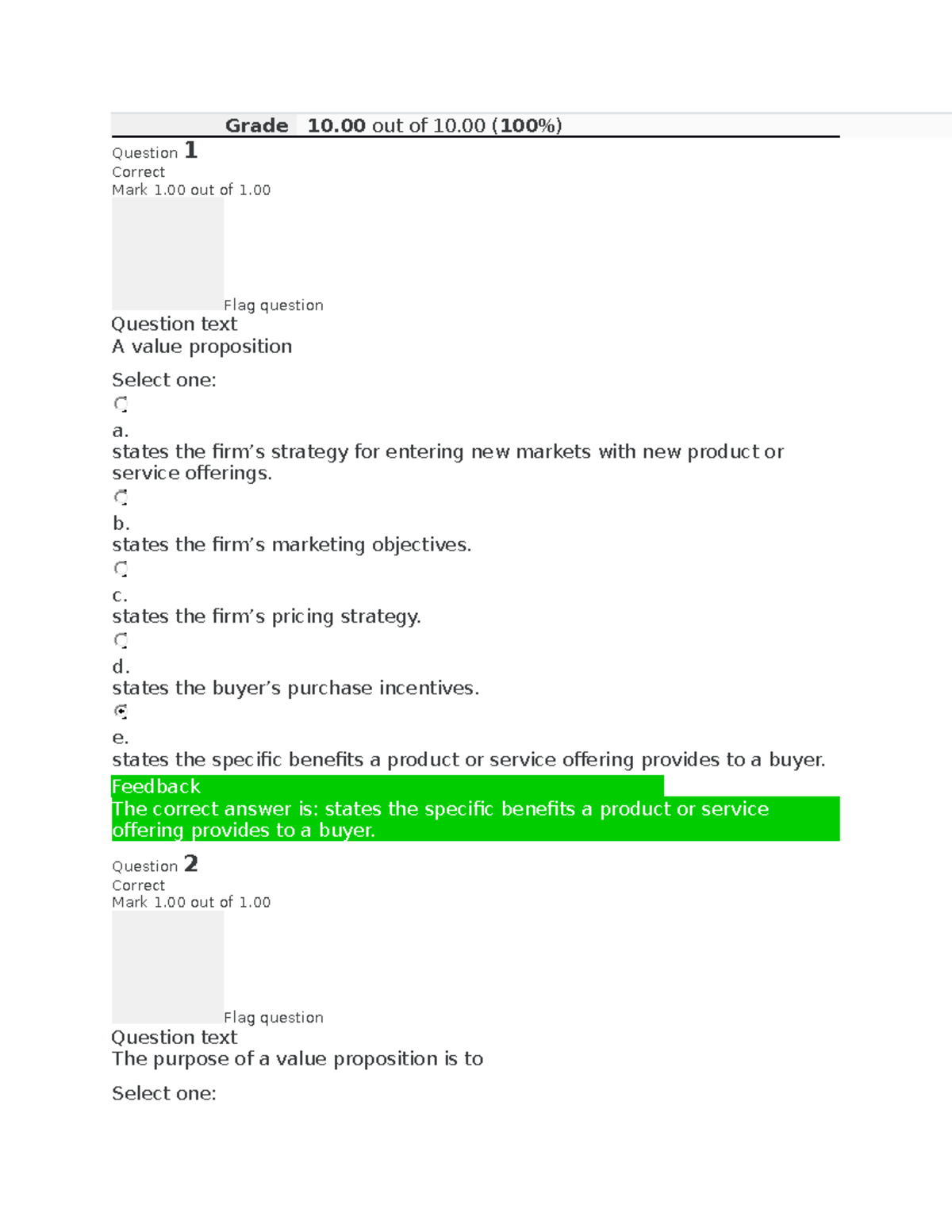 Self Test week 2 - Self Test week 2 - Grade 10 out of 10 ( 100 % ...