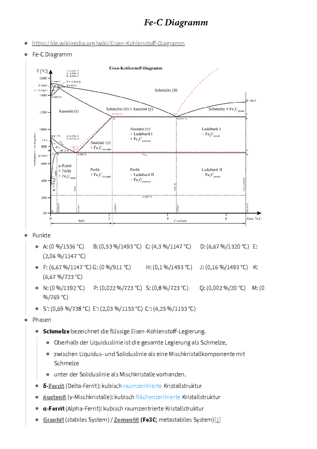 Fe-C Diagramm - Fe-C Diagramm de.wikipedia/wiki/Eisen-Kohlenstoff ...