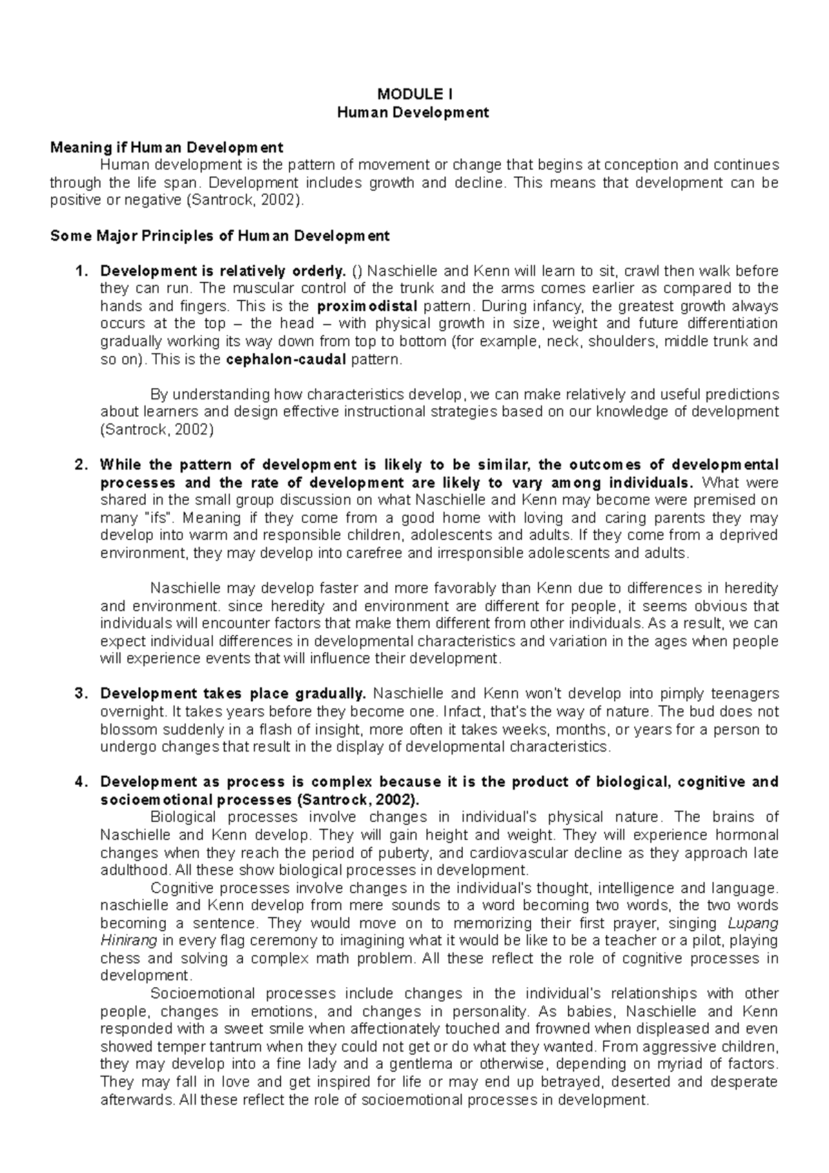 PROF ED Human Development and THE Stages OF Development AND ...