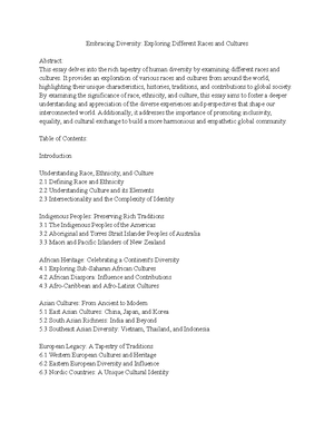 Human Diversity Understanding, Appreciating, and Embracing Differences ...