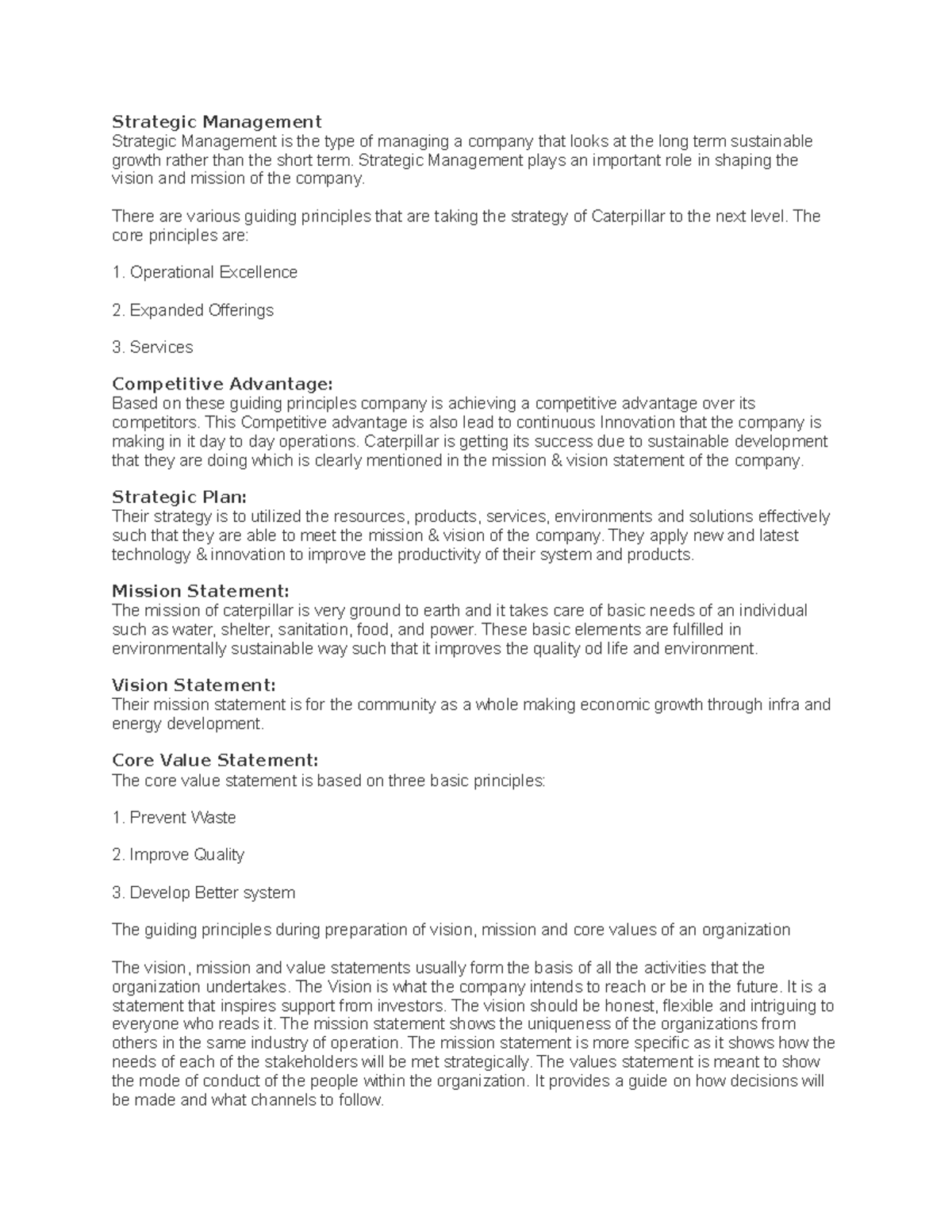 Strategic Management notes - Strategic Management Strategic Management ...